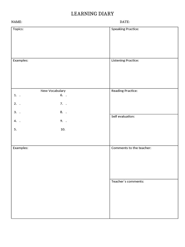 Learning Diary | PDF