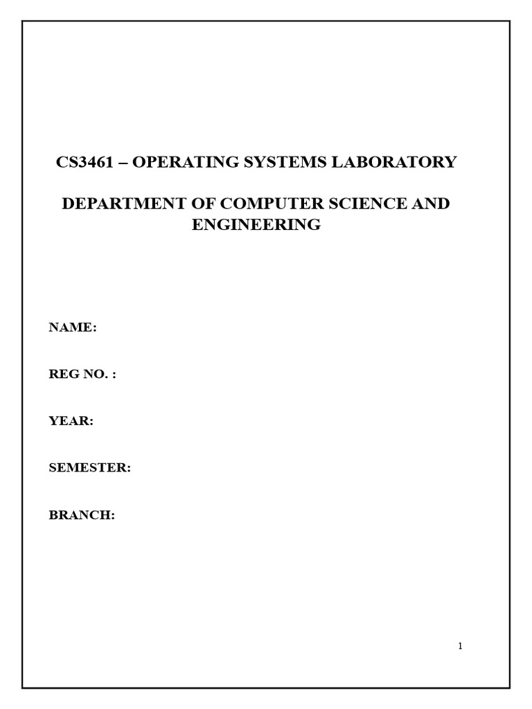 Os Lab Manual | PDF