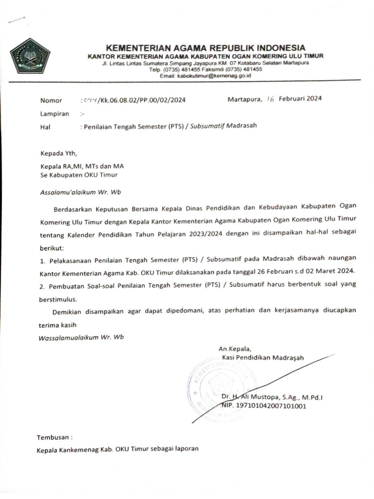 Pelaksanaan PTS | PDF