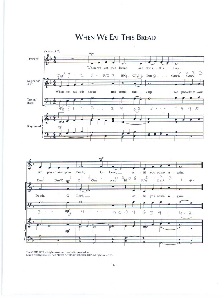When We Eat This Bread Satb | PDF
