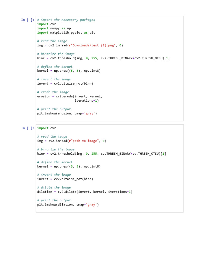 Morphological Operations | PDF
