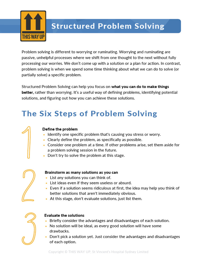 Structured Problem Solving | PDF