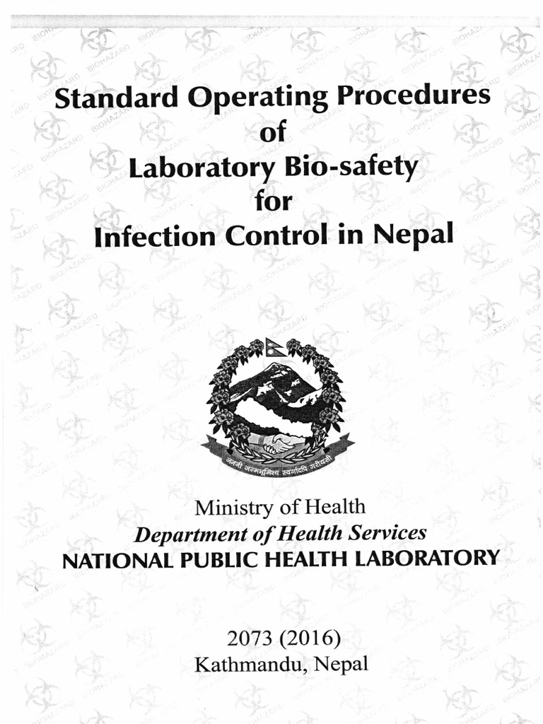 SOP of Laboratory Biosafety For Infection Control - 230626 - 145000 ...