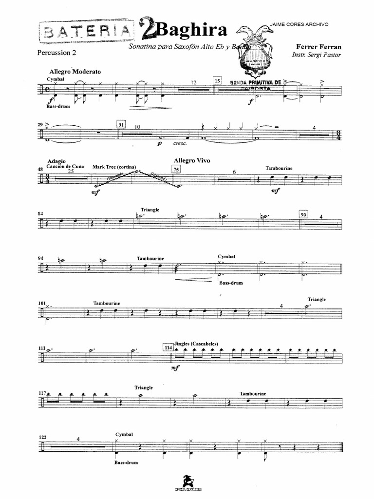 Partitura Banda Completa Baghira Compress (1) | PDF