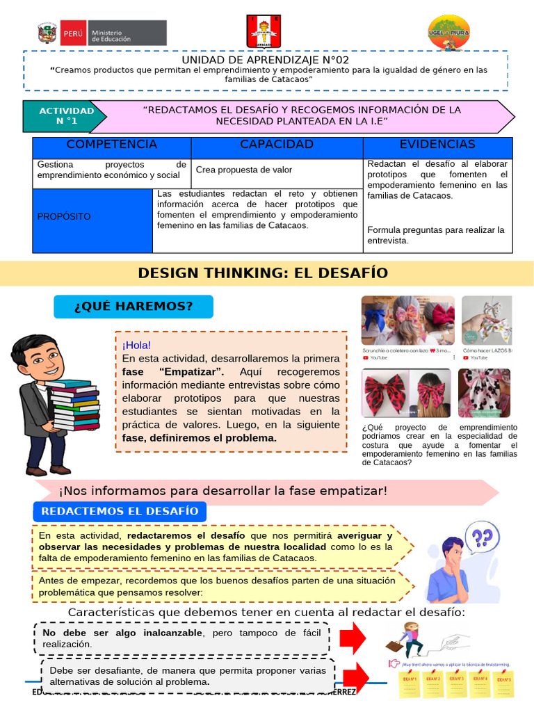 Ficha Unidad 01 Act 02 - 2do Secundaria | PDF