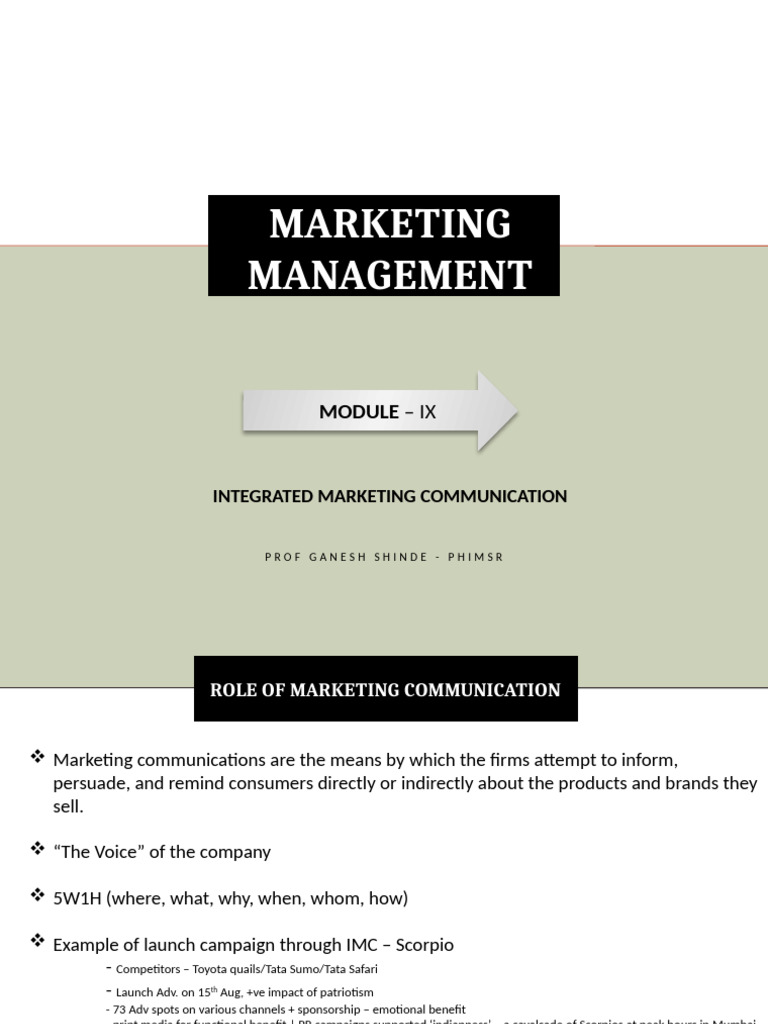 MM - IMC - IX | PDF