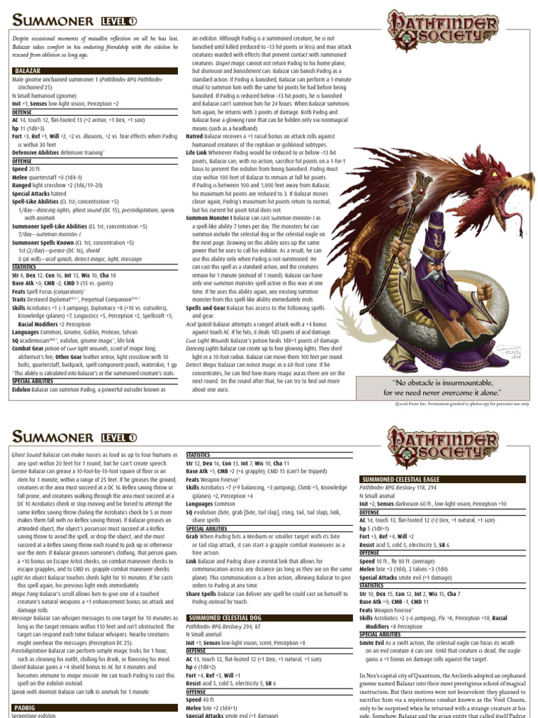 Summoner - All Levels | PDF