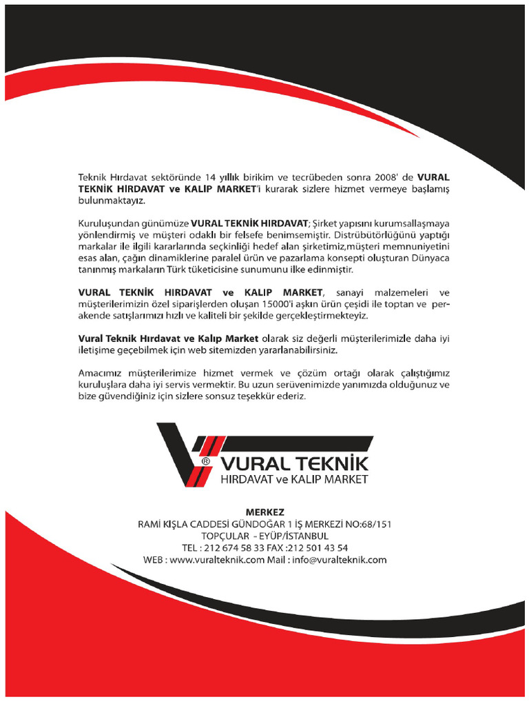 Vural Teknik Katalog | PDF