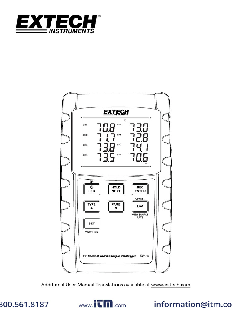 EXTECH TM 500-Manual | PDF