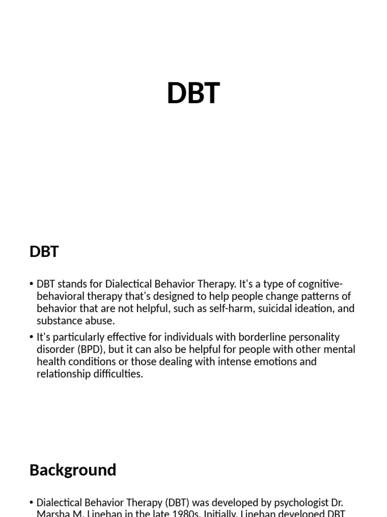 DBT | PDF