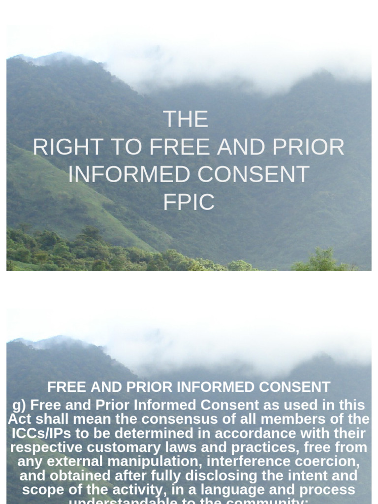 Free Prior and Informed Consent (Fpic) | PDF