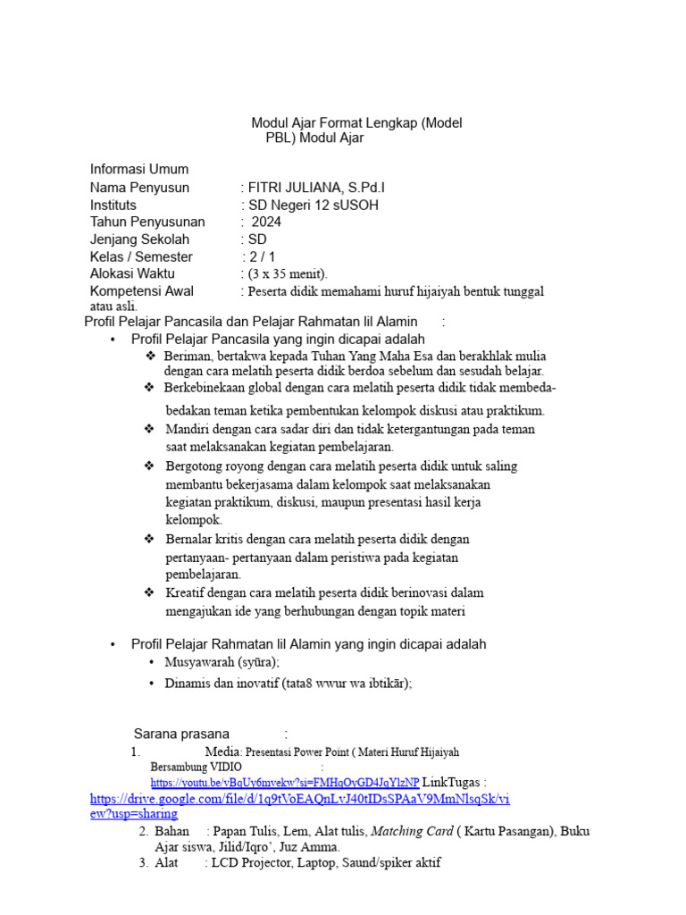 Modul PBL | PDF