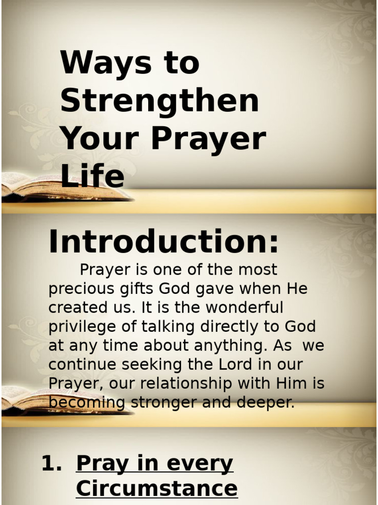 Ways To Strengthen Your Prayer Life | PDF
