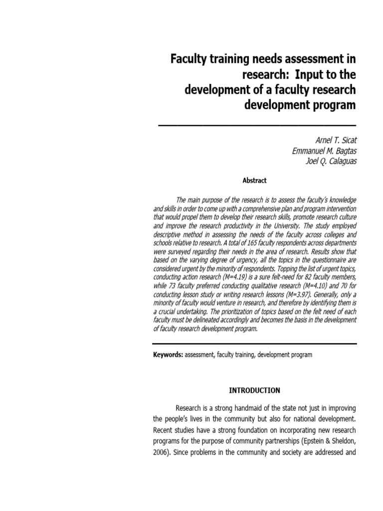 2 Training Needs Assessment | PDF