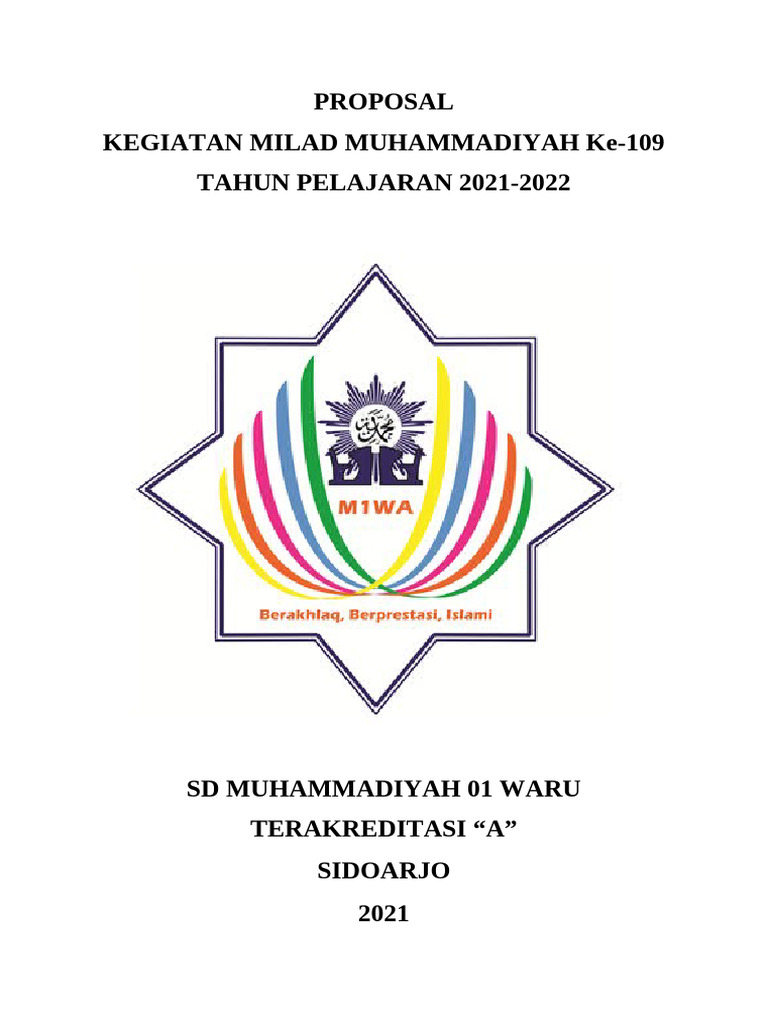 Proposal Milad Muhammadiyah Ke-109 | PDF