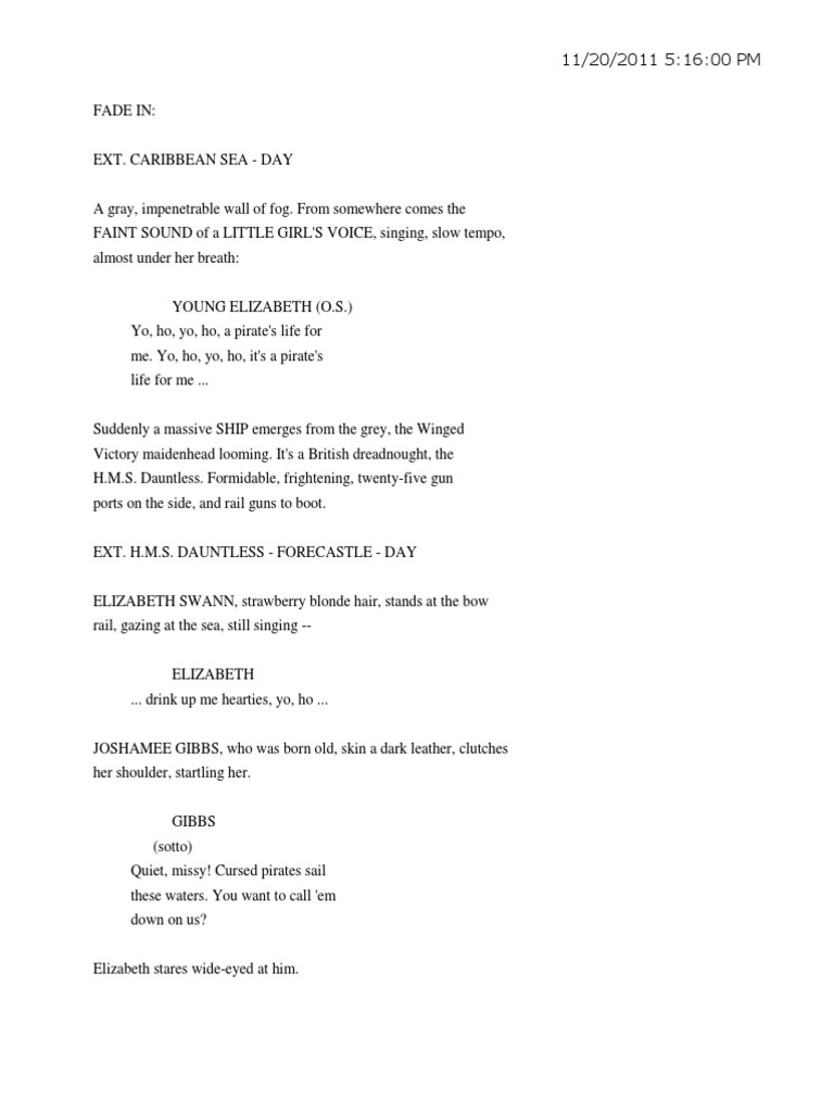 Pirates of The Caribbeans 1 | PDF | Sword | Nature