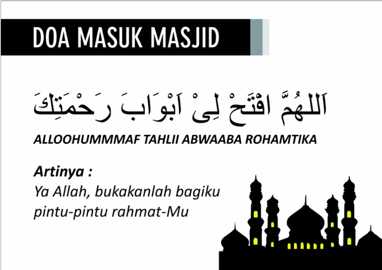 Doa Masuk Masjid Pdf