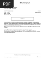 Cambridge IGCSE™: Computer Science 0478/12 | PDF