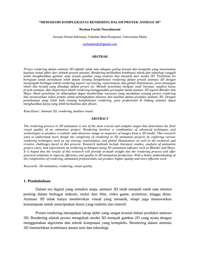 Final Revisi Animasi 3D | PDF