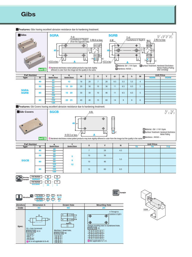 Oil Free Slide Plates Gibs: Multi-Layer Plastic, Configurable | PDF