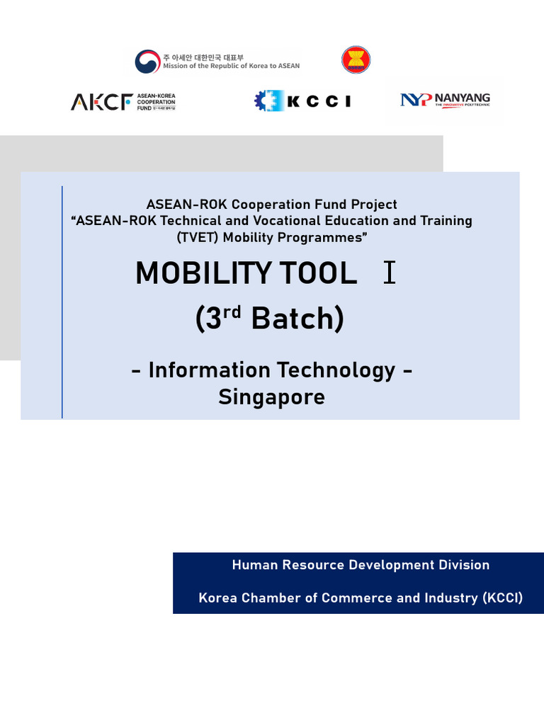 (Information Technology (Singapore) ) MOBILITY TOOL I (Batch 3) | PDF