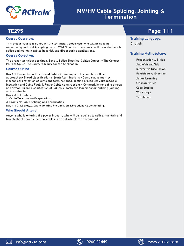 HV-Cable-Splicing,-Jointing-&-Termination | PDF