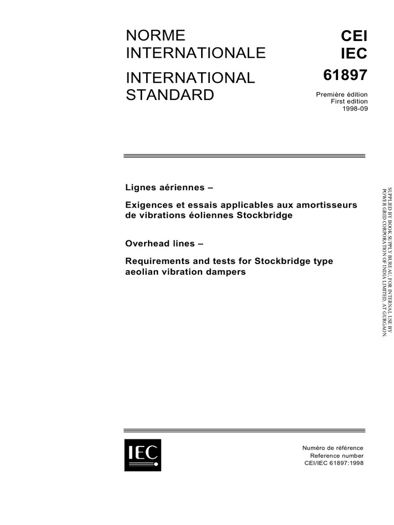 IEC-61897 FOR Vibration dampers | PDF