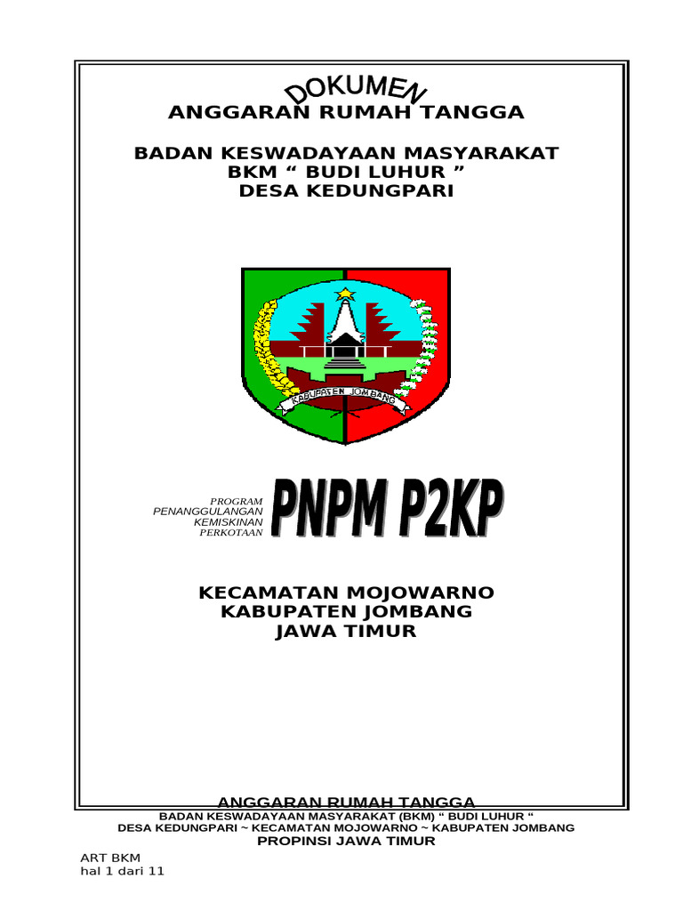 Art BKM Budi Luhur Kedungpari | PDF