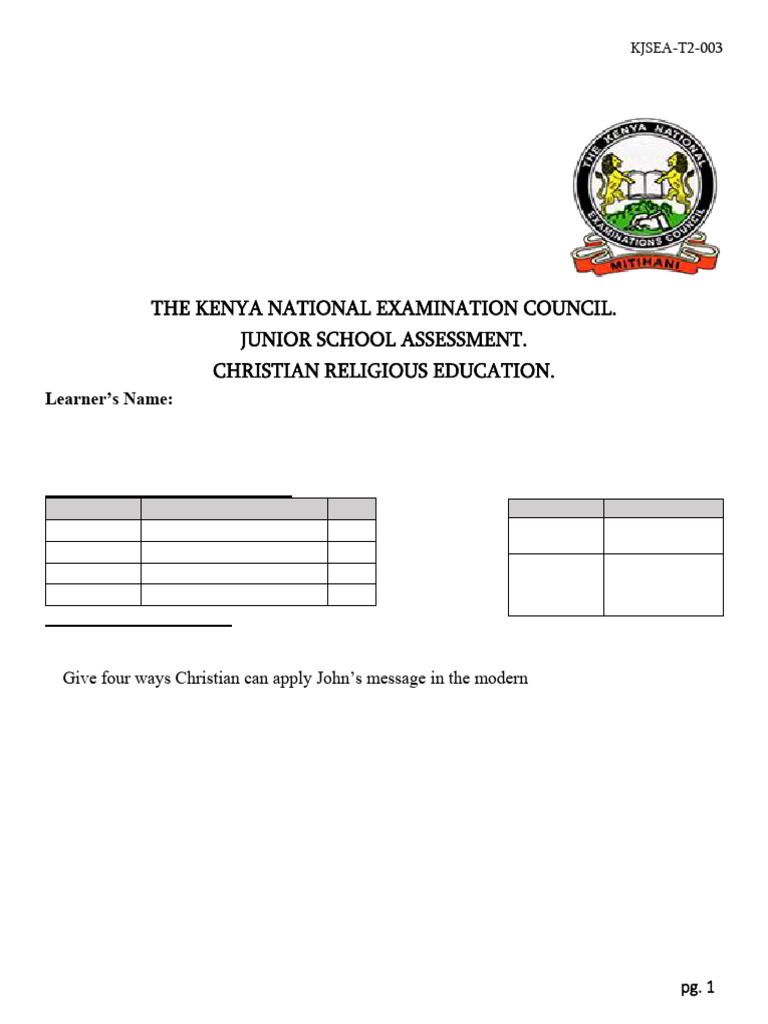 Kjsea G7 T2 003 C.R.E | PDF