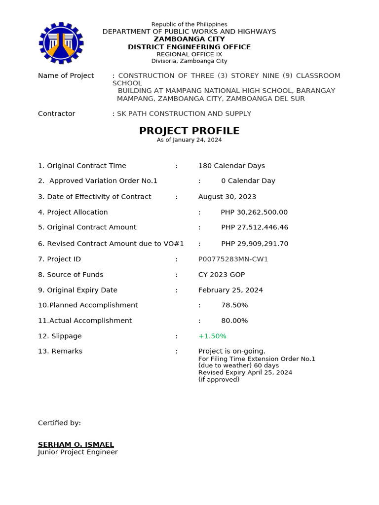 +23JA0101 project profile | PDF