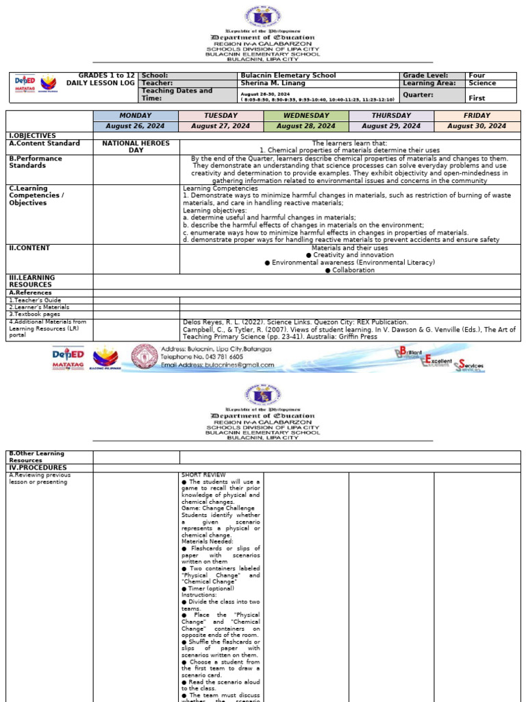 Dll_science q1 Week 5 | PDF