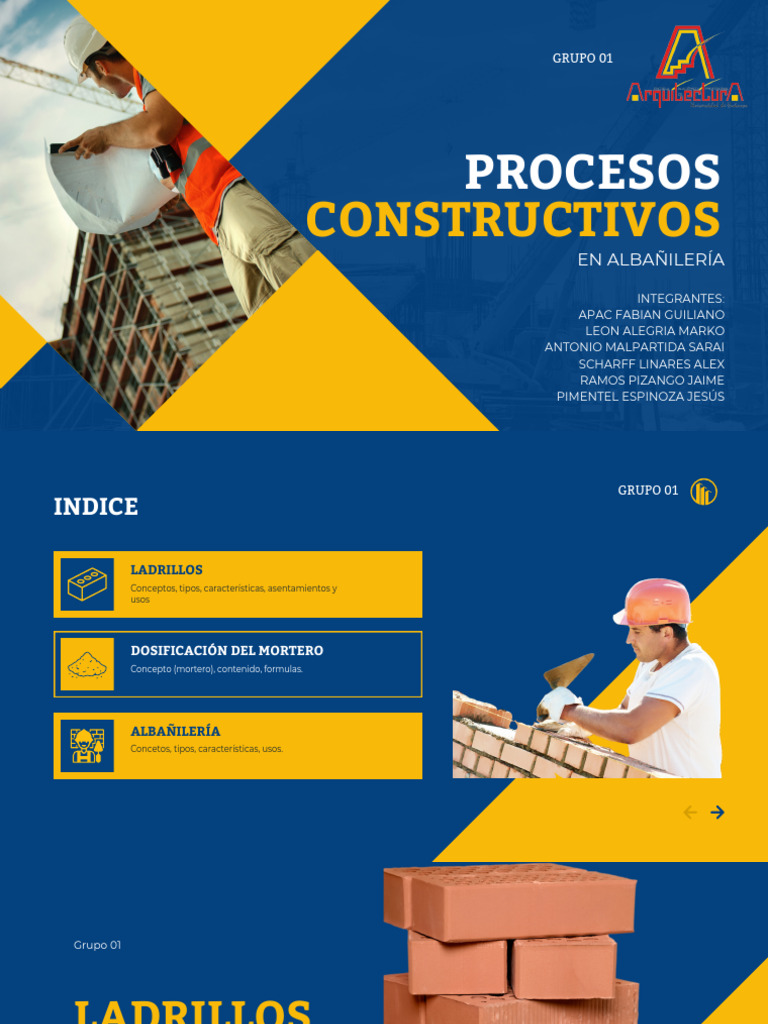 Procesos Constructivos | PDF | Albañilería | Materiales de construcción