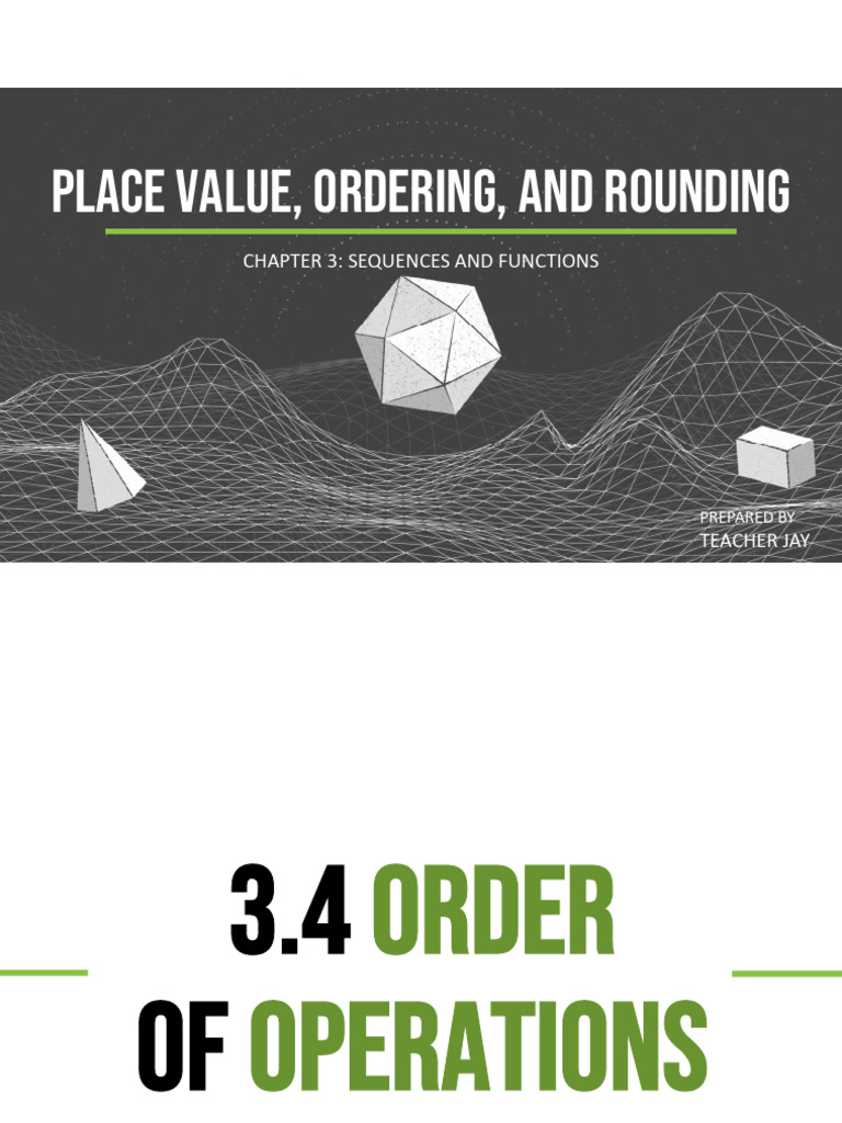 3.4 Order of Operations - F2 Unit 3 | PDF
