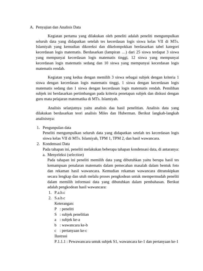 Penyajian Dan Analisis Data | PDF