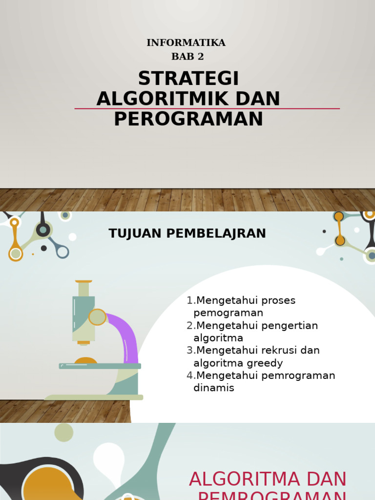 Strategi Algoritmik Dan Perograman: Informatika Bab 2 | PDF