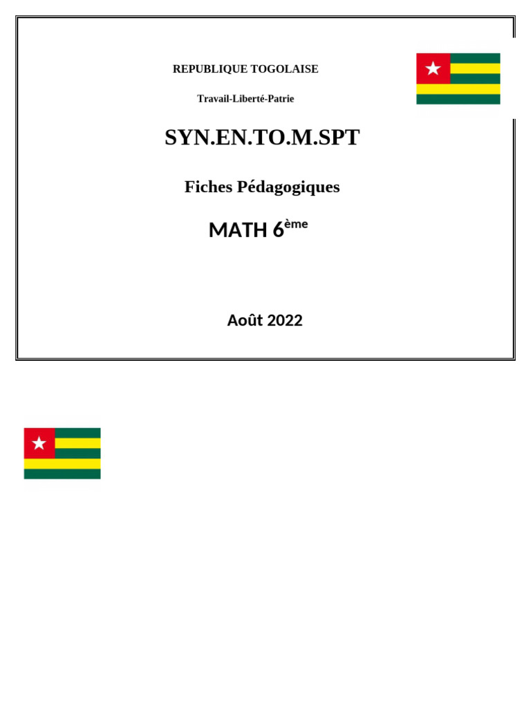SYN - EN.TO - MATH 5ème | PDF