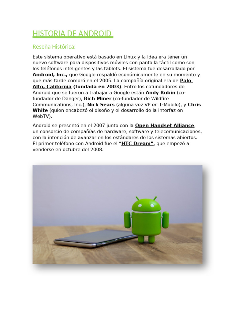 Historia de Android | PDF