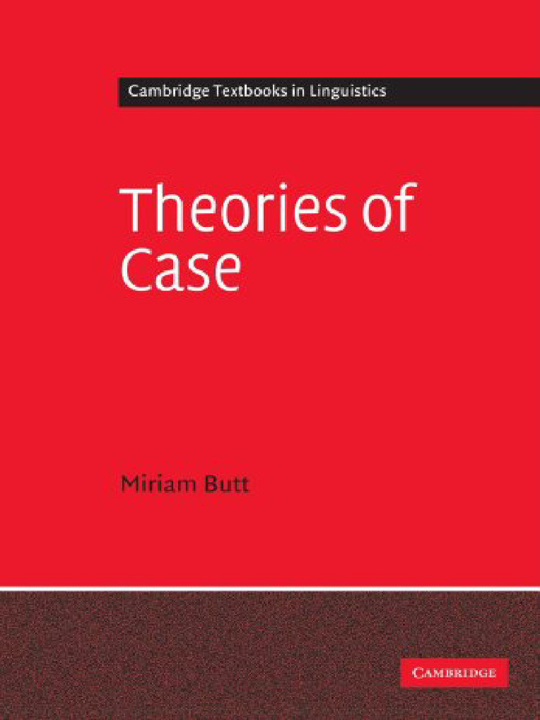 Theories of Case - Miriam Butt | PDF