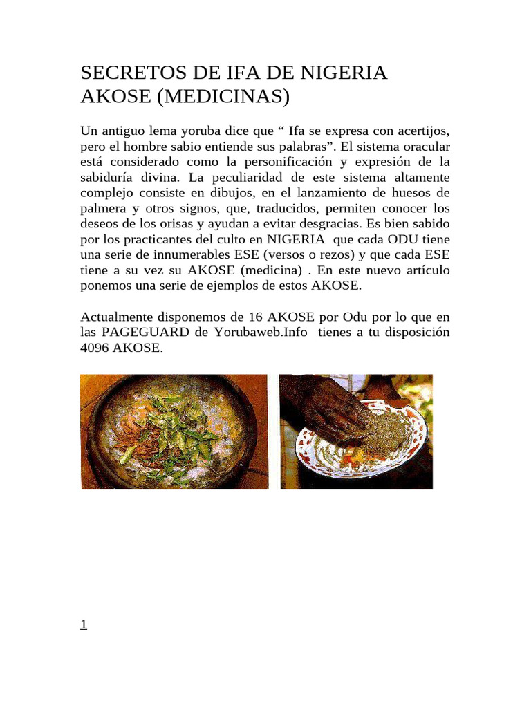 Akose Ifa Varios Signos | PDF