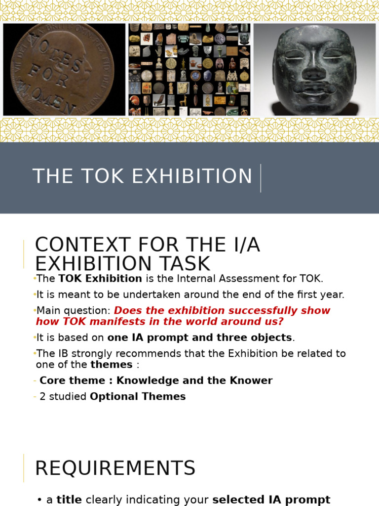 TOK Exhibition Guidelines and Requirements | PDF | Knowledge | Learning