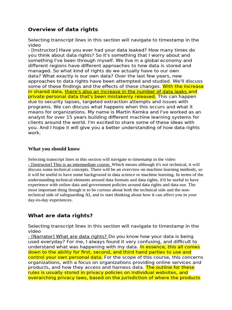 Data Rights Foundations | PDF