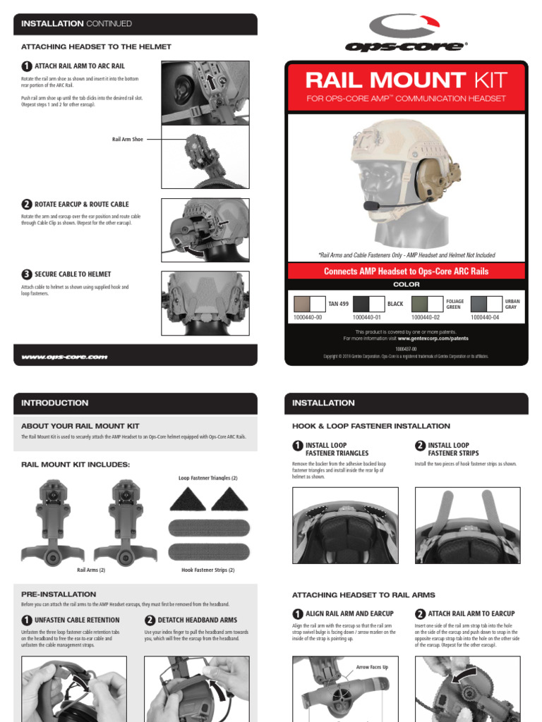 Ops-Core_AMP_Helmet_Rail_Mount_Kit_User_Manual | PDF