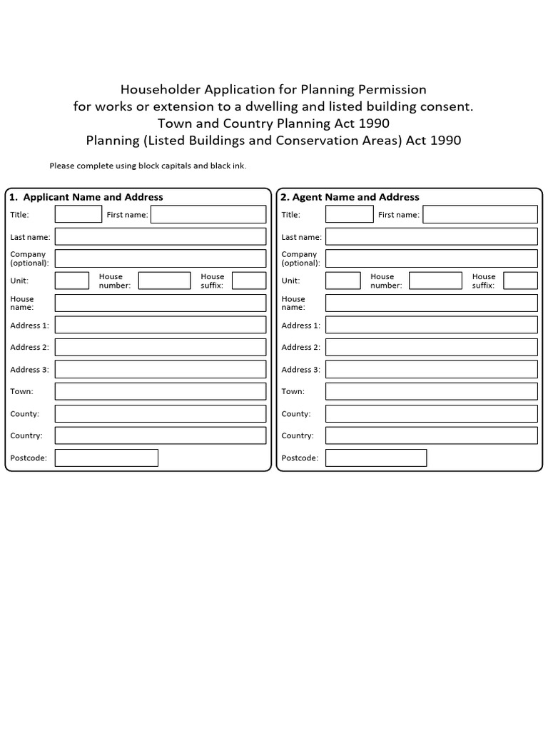 App Form - 03 - Householder Development and Listed Building Consent | PDF