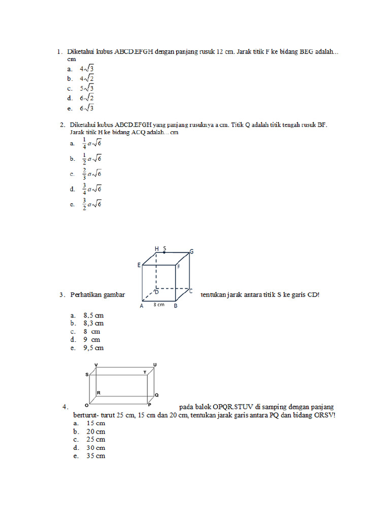 Soal Latihan 1 Kls Xii Ganjil | PDF
