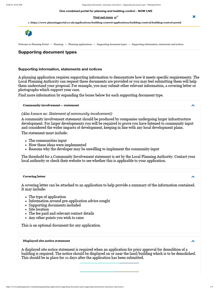 Supporting Information, Statements and Notices - Supporting Document ...