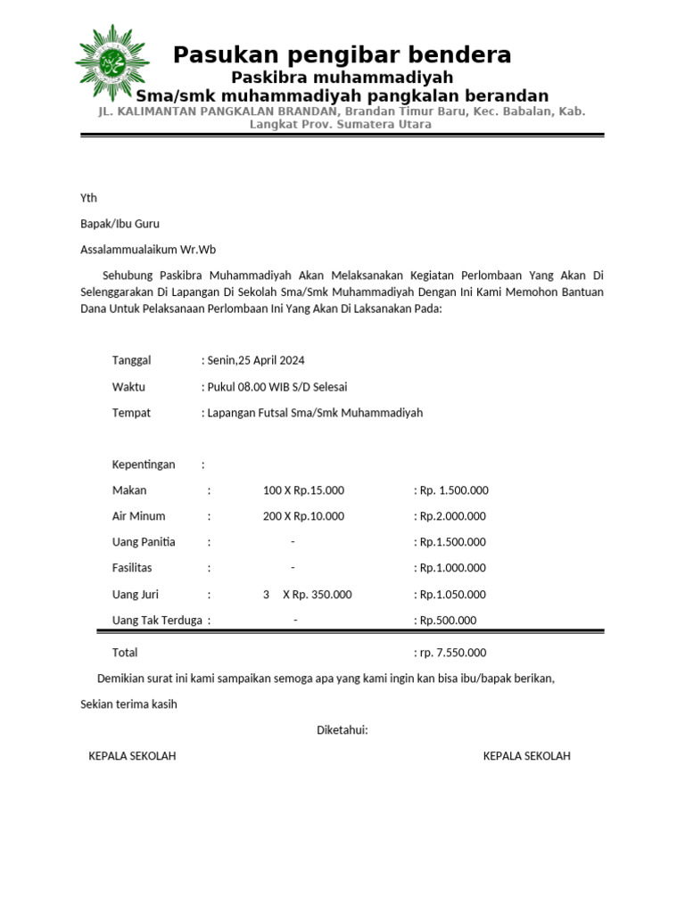 Proposal Paskib | PDF