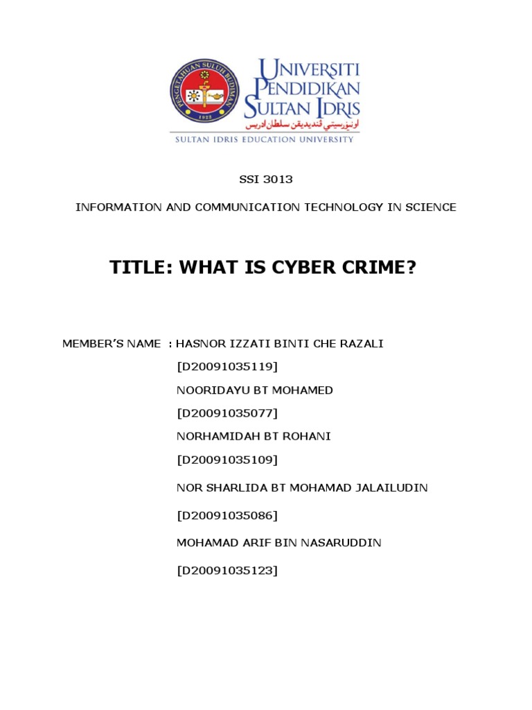 Cyber Crime Essay | PDF | Identity Theft | Cybercrime