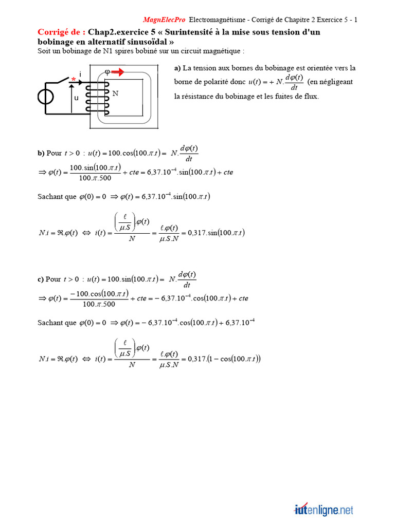 Chap02 Corrige Exo05 | PDF