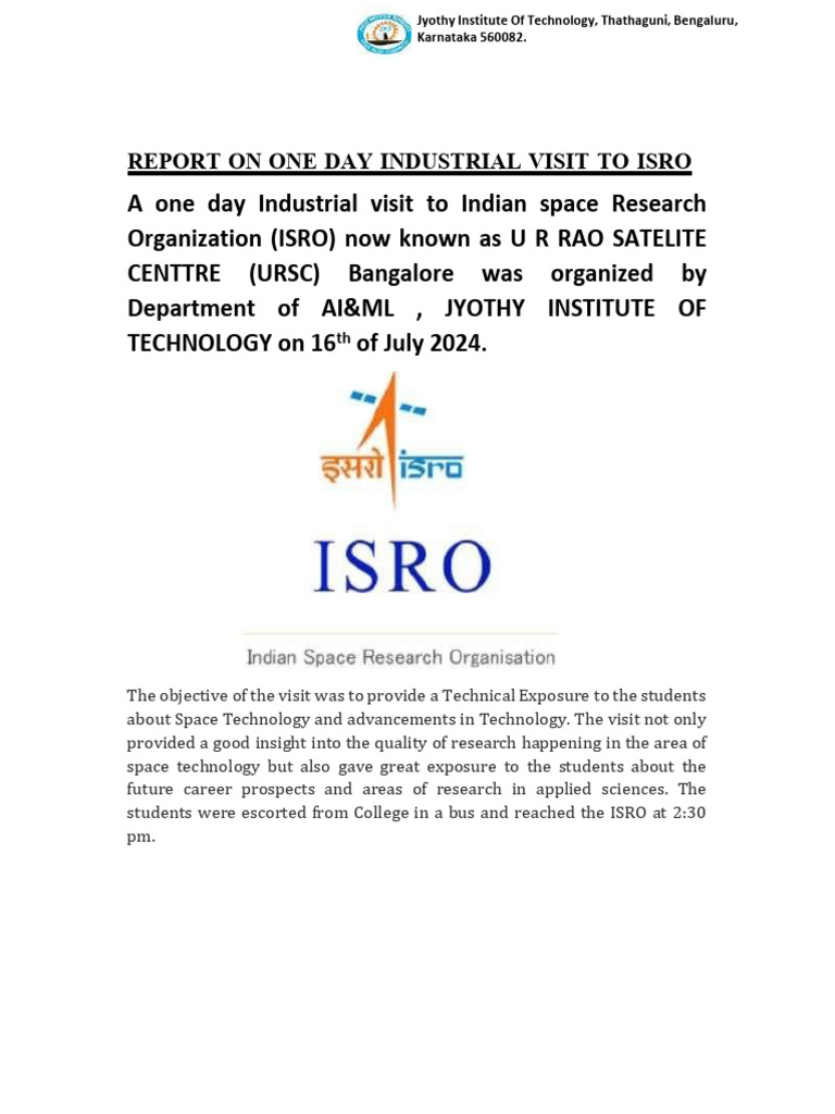 ISRO REPORT | PDF