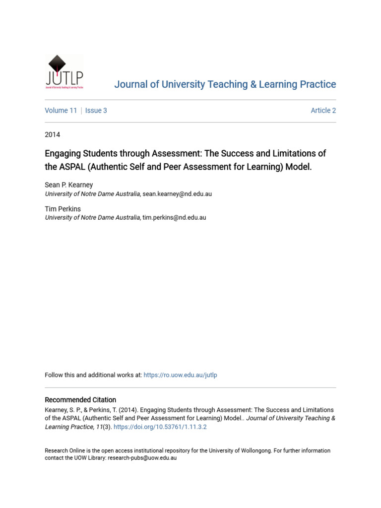 Engaging Students Through Assessment | PDF